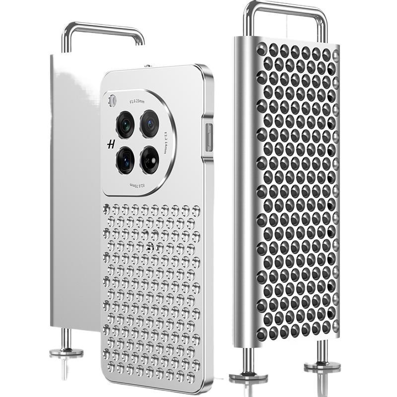 Case for OnePlus 12 Metal Hollow Heat Dissipation Holes Buckle Back ...