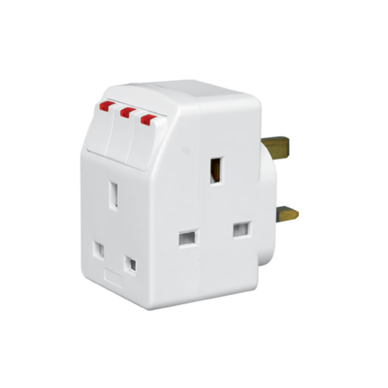 SELAMAT SA-32 13A 3 Way Adaptor Extension Socket with Switch Neon Light ...