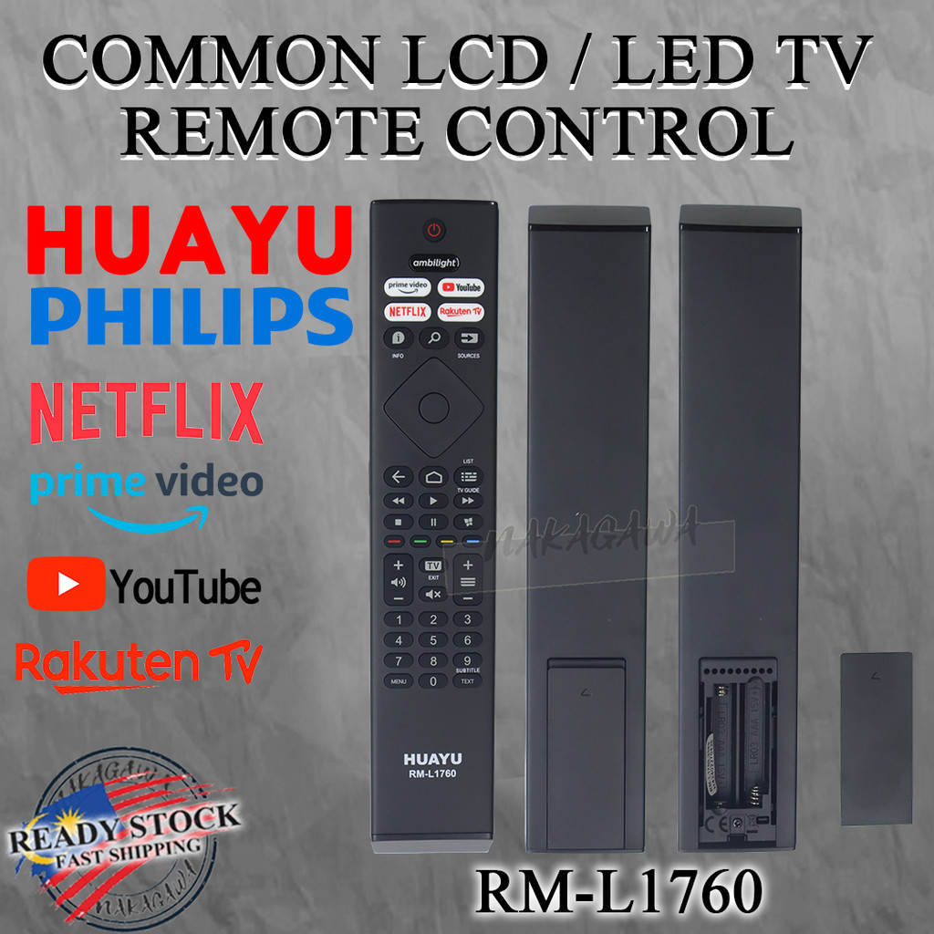 HUAYU UNIVERSAL PHILIPS SMART LCD LED TV REMOTE CONTROL RM-L1760 REMOTE TV PHILIPS SMART TV ...