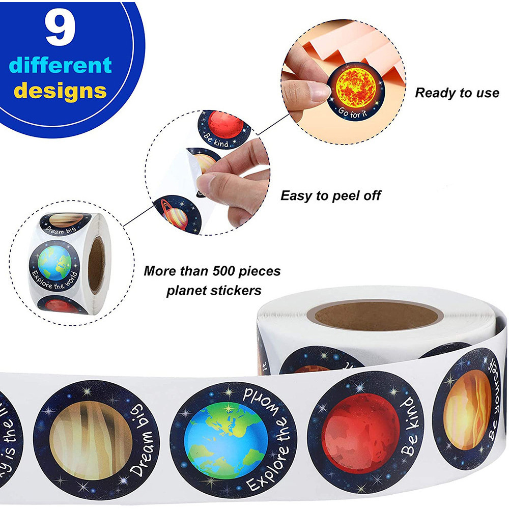 Universe Outer Space Stickers Astronaut Solar System Earth Mars Jupiter ...