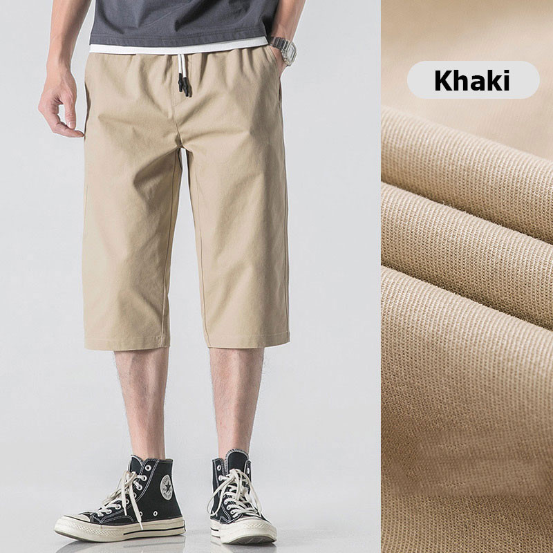 Fashion Three Quarter Pants Men Plain 3 Quarter Pants Breathable Shorts ...