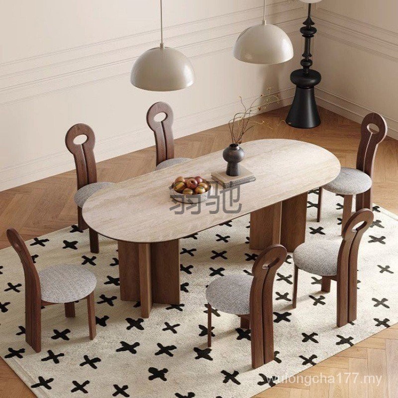 ((In Stock) x Silent Style Solid Wood Dining Table Living Room ...