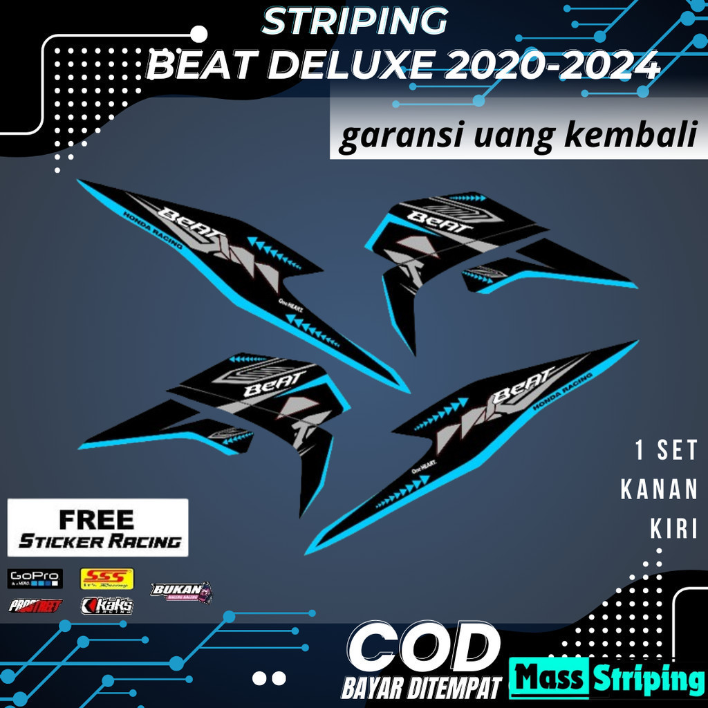 Mass STRIPING STICKER DECAL BEAT NEW DELUXE STREET CBS 2020 2021 2022 ...