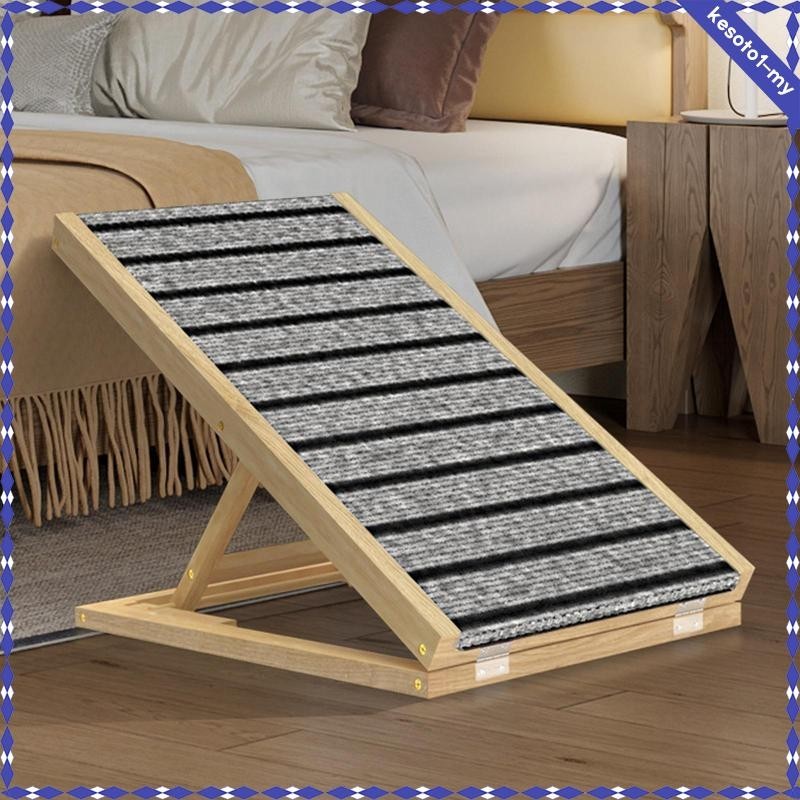 [KesotoafMY] Wooden Pet Ladder 2 Levels Height Adjustable Cats Stair ...