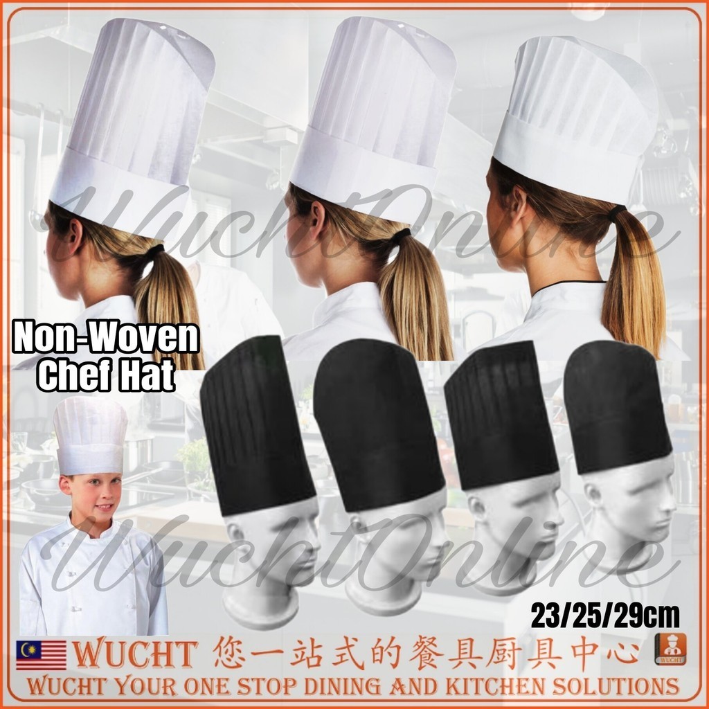 【WUCHT】20pcs X DISPOSABLE Non-Woven Chef Hat Commercial One time use ...