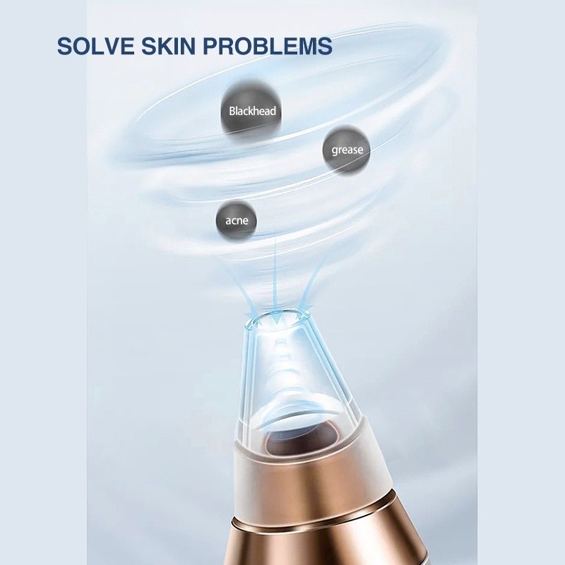 Pimple Removal Vacuum Suction Facial Nose Cleaner Tool Water Cycle Pore ...