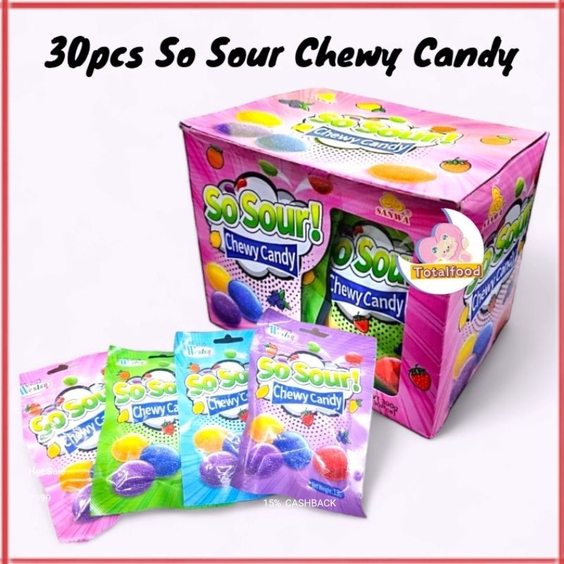 30pcs Sanwa So Sour Chewy Candy masam sangat Candy | Shopee Malaysia