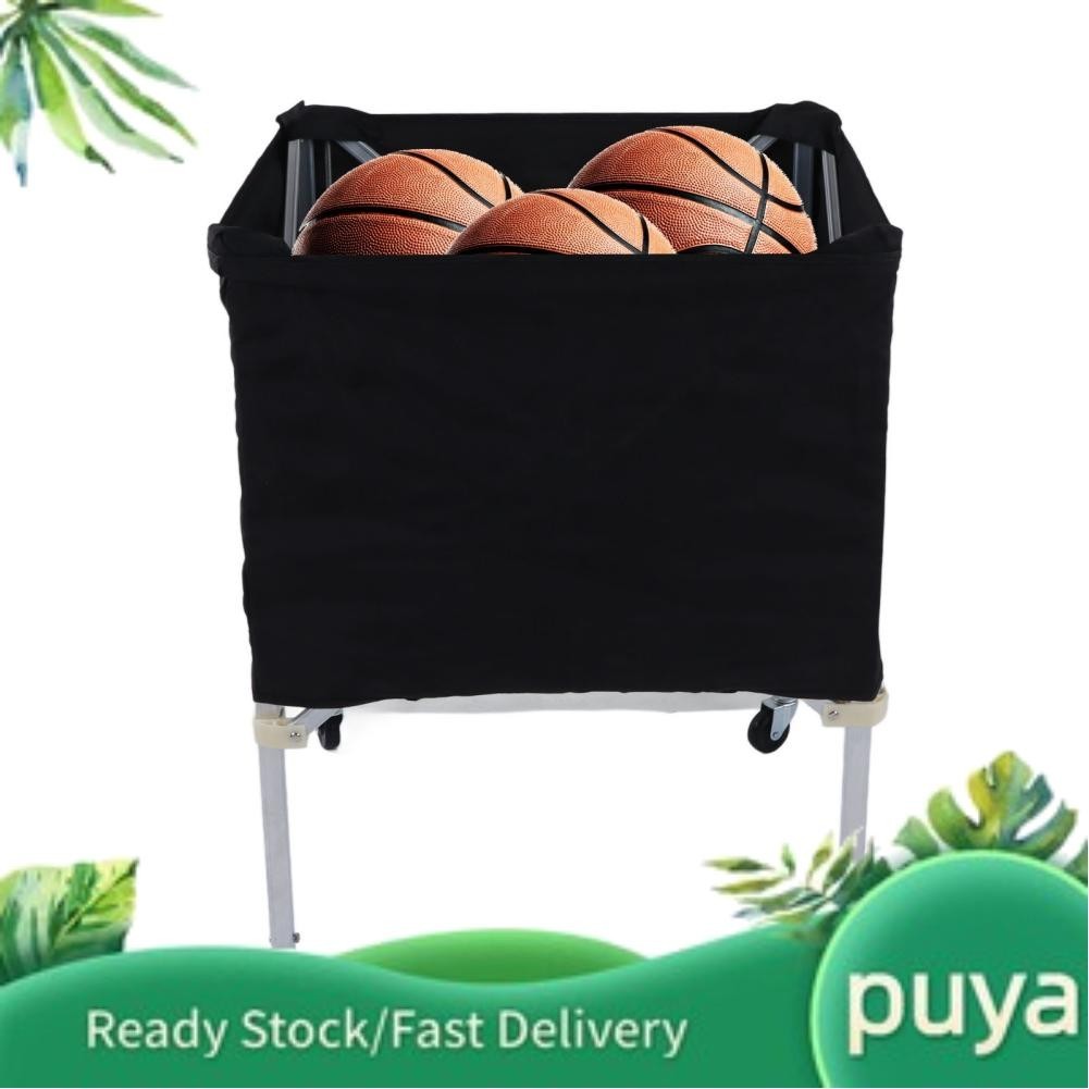 Puyas Foldable Wheeled Sports Gym Balls Cart for Basketball Volleyball ...