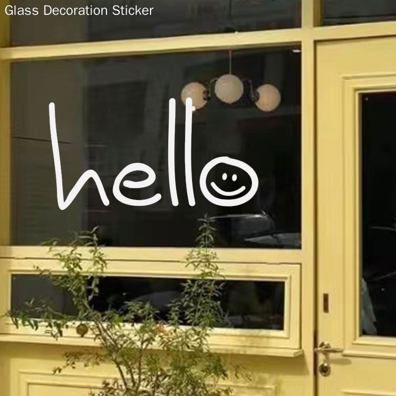 Ins Nordic Style Cartoon Hello Smiley Face Pattern Decorative Wall ...