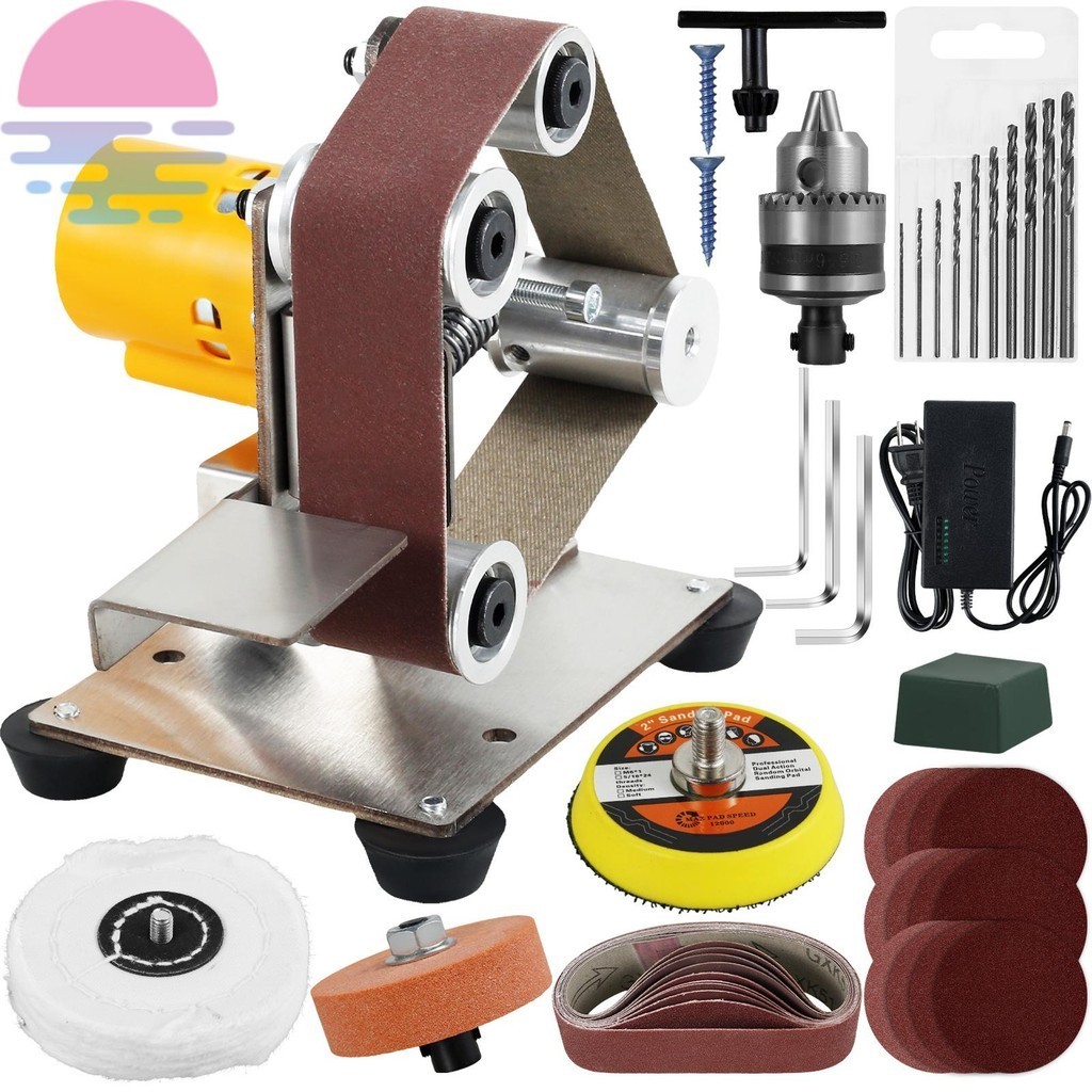 Mini Belt Sander Electric Belt Grinder 7 Adjustable Speed Electric ...