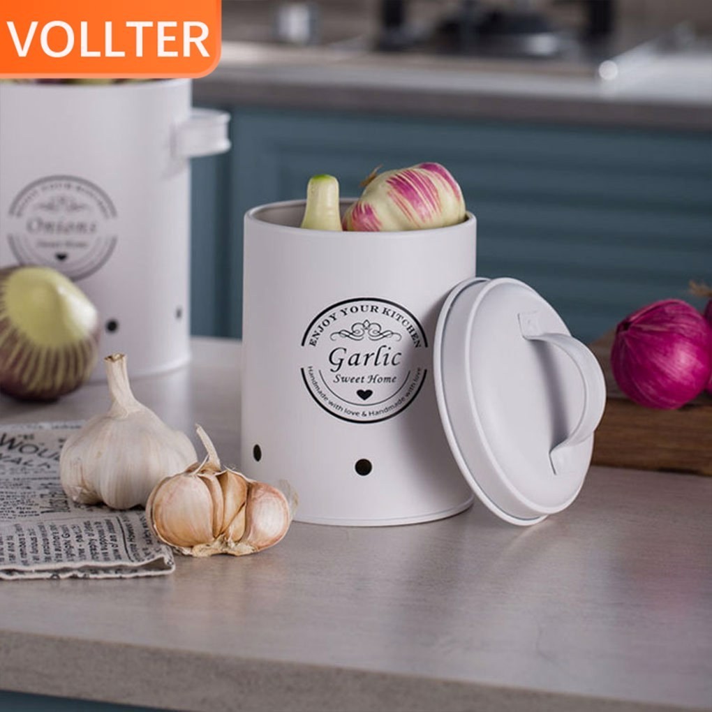 Pack of 3 Potato Onion Bin Kitchen Canister Boxes Garlic Containers ...