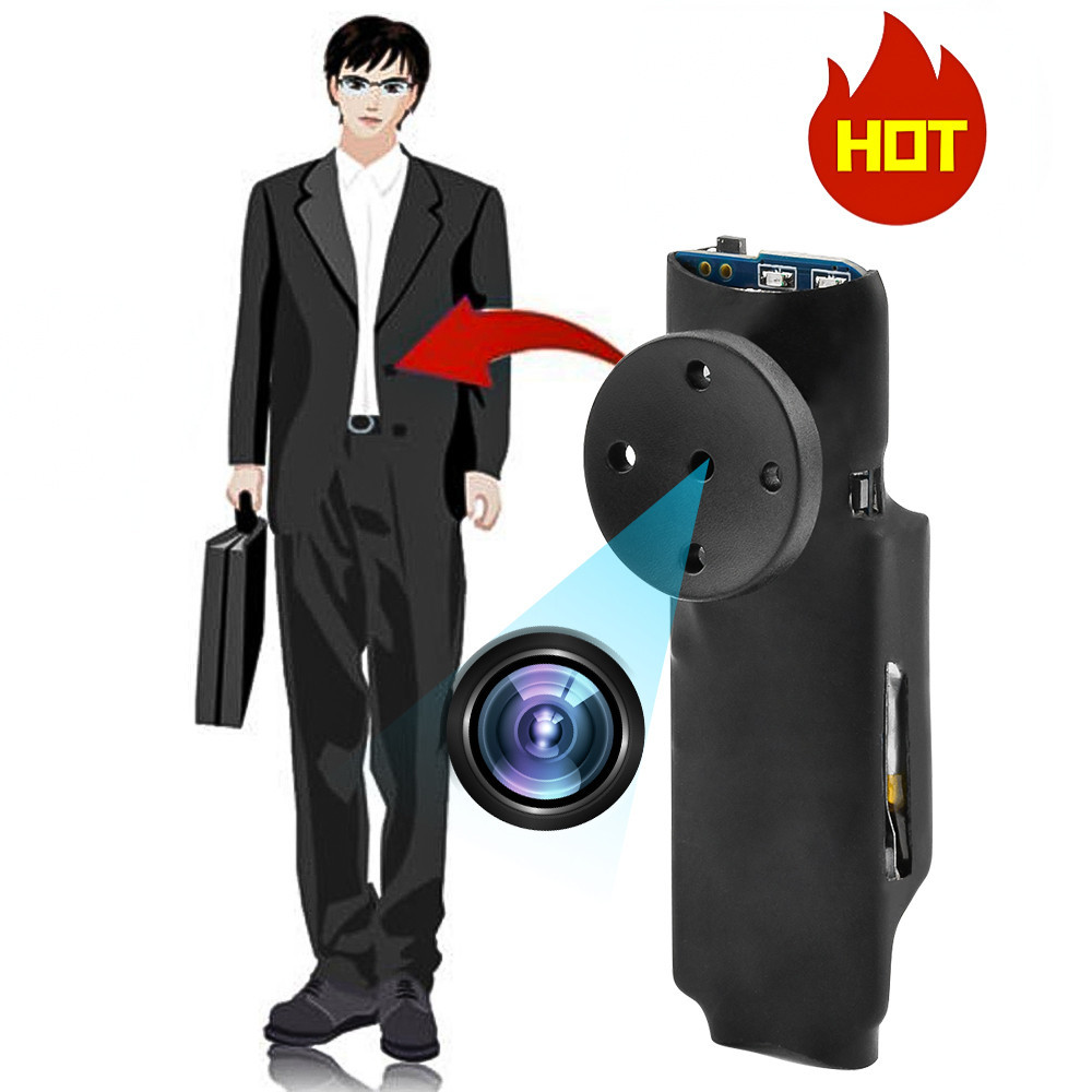 Mini Button Camera HD 1080P Police Body Video Recording DV Pinhole Cam ...