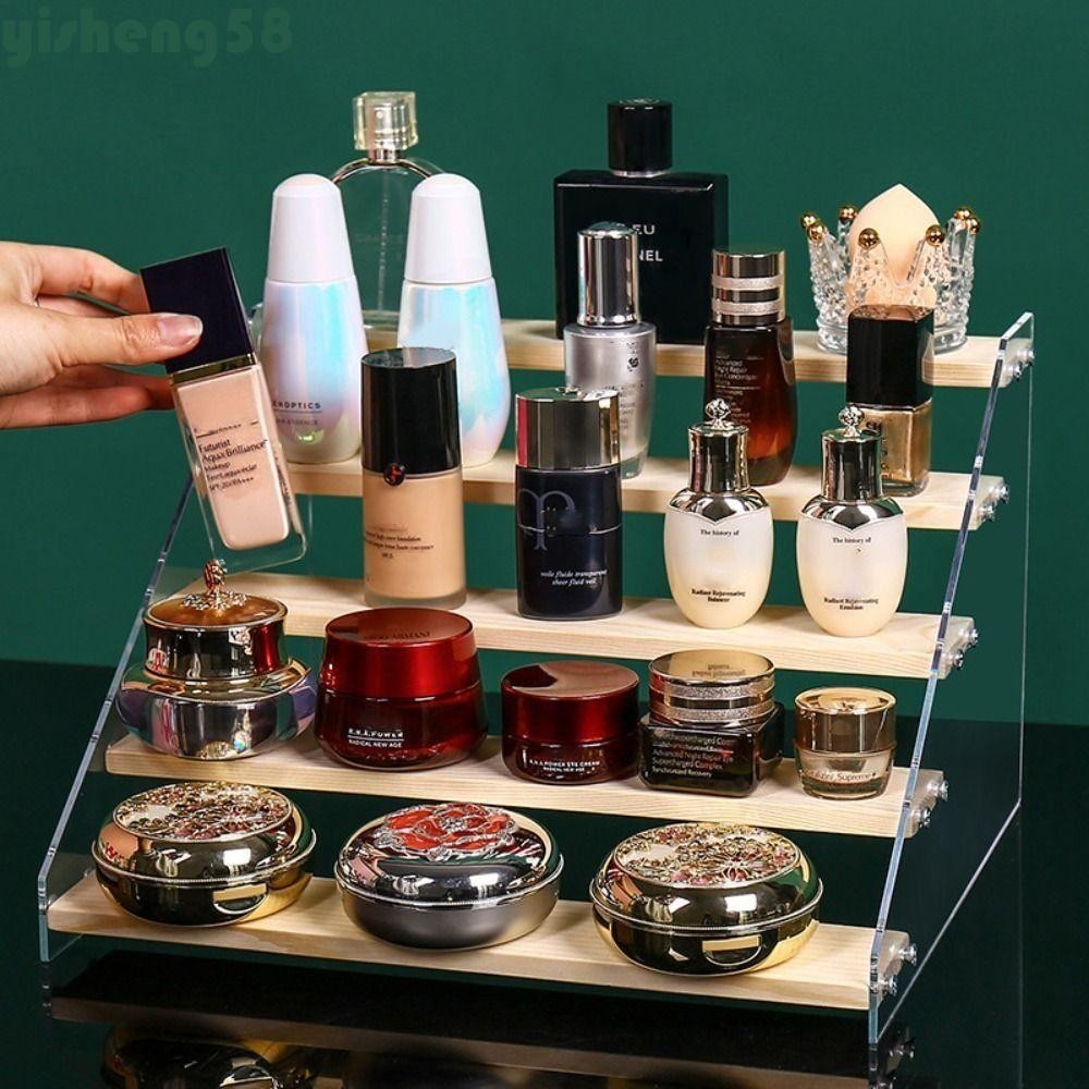 YISHENG Acrylic Storage Display Rack, Transparent Large Capacity Doll ...