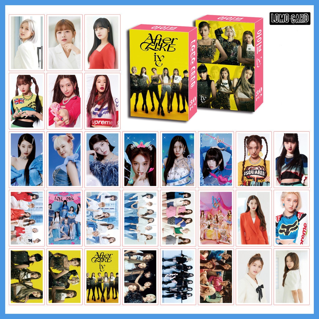 IVE Lomo Card Yujin Wonyoung Gaeul LIZ Rei Leeseo IVE Photocards 30 Pcs ...