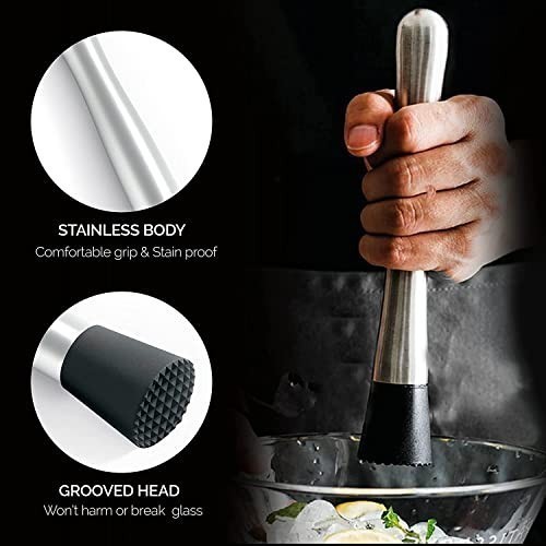 MM Bar Tool Hammer Stainless Steel Cocktail Shaker Muddler Ice Mixer ...