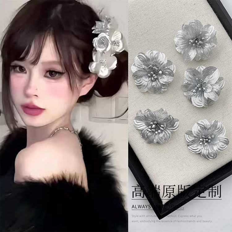 Disyorkan oleh kakak saya # Klip Rambut Bunga Perak Jepit Rambut ...