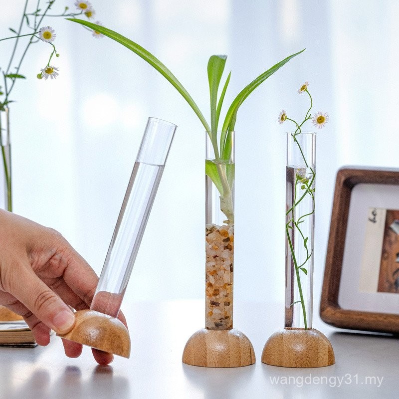 [Beautiful Simple] Transparent Small Caliber Test Tube Vase Desktop ...