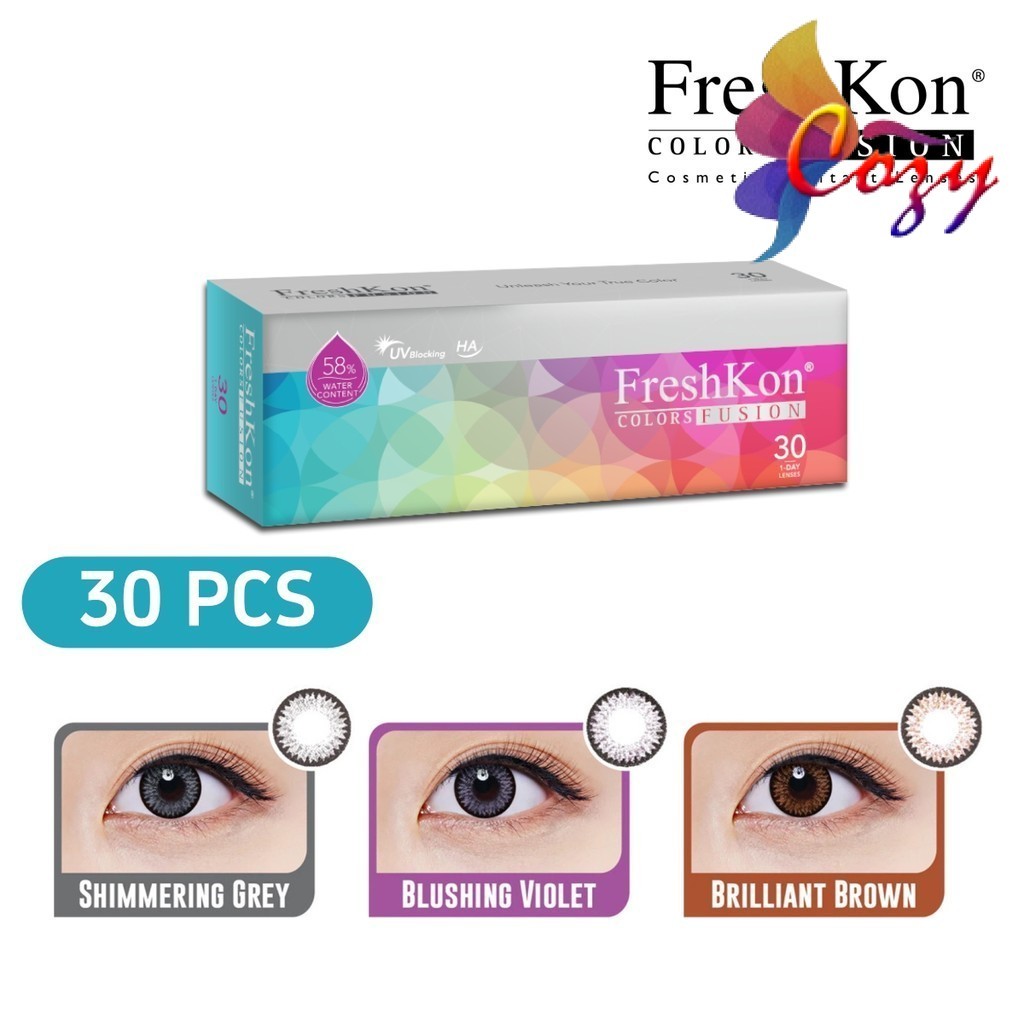 ( 30 PCS ) Freshkon Colors Fusion / Alluring Eyes Daily Disposable ...