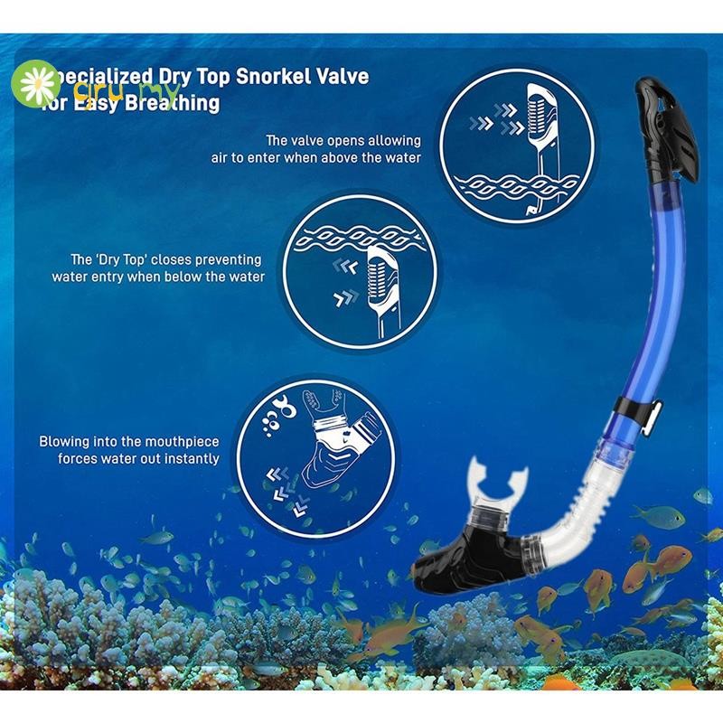 Full Dry Diving Snorkel Breathing Tube with Silicone Mouthpiece ...