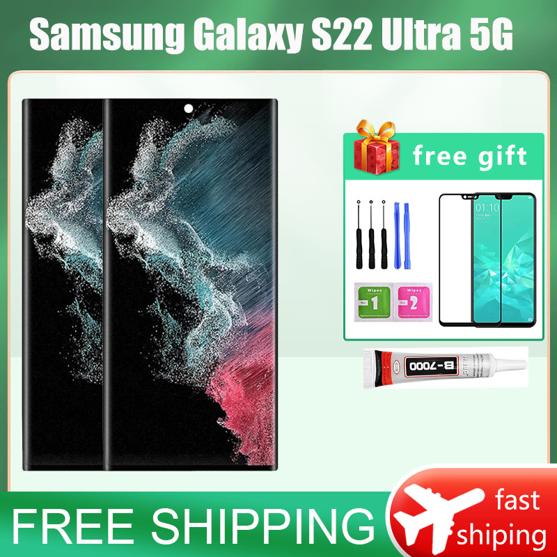 Original AMOLED Samsung Galaxy S22 Ultra 5G LCD Display Touch Screen ...