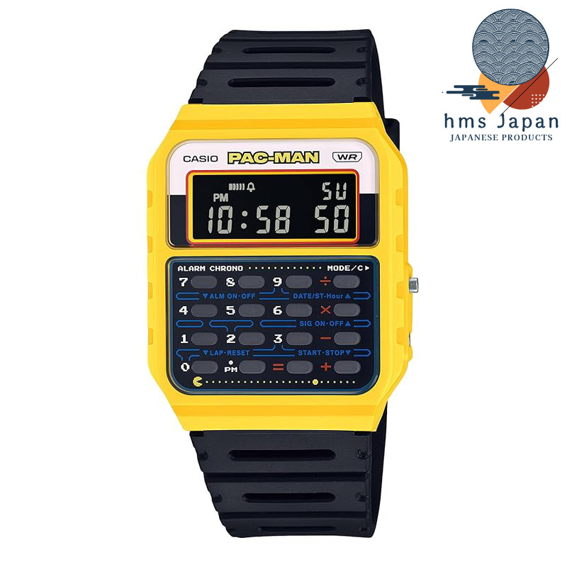 CASIO PAC-MAN Collaboration Model CA-53WPC-1BJR Men's Yellow Wristwatch ...