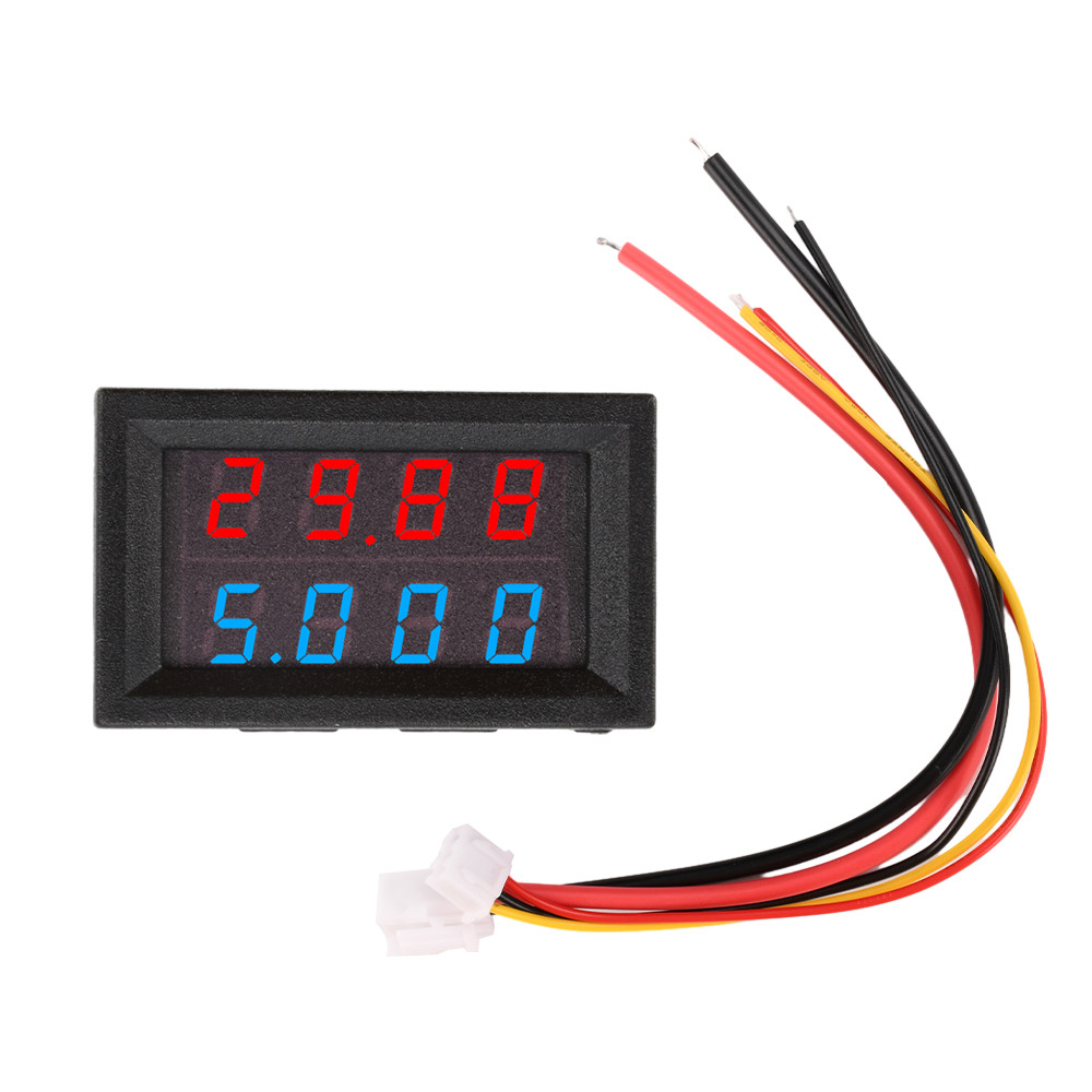 LED Digital Voltmeter Ammeter DC Digital Multimeter 100V 10A Dual ...