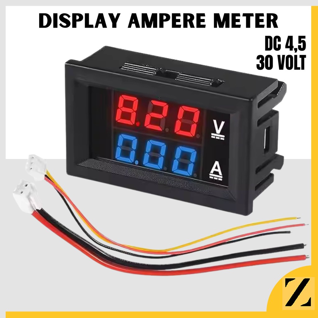 Combo Ammeter & Voltmeter Digital Dualmeter 0-1000VDC 10A Current ...