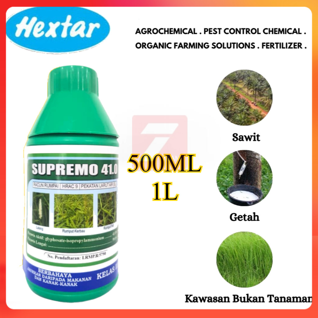 HEXTAR Supremo 41% l Racun Rumpai l Herbicide l killer Glyphosate 41% ...