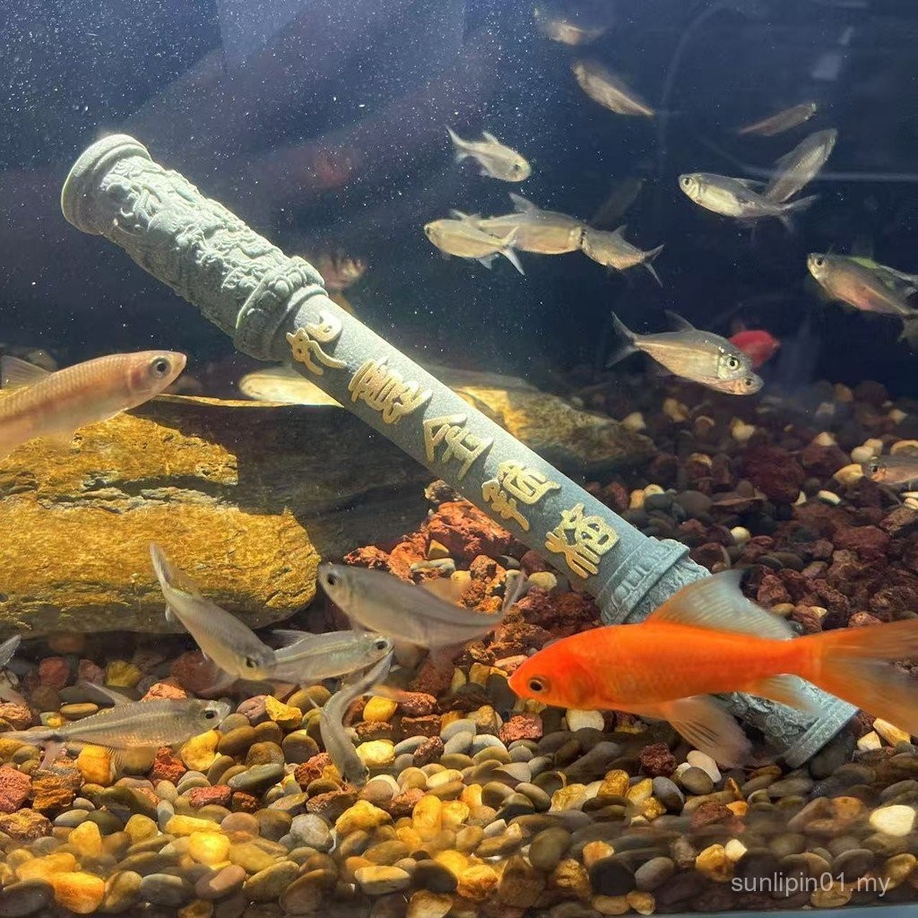 Hot-selling Fish Tank Landscaping Fixed Poseidon Needle Ruyi Golden ...
