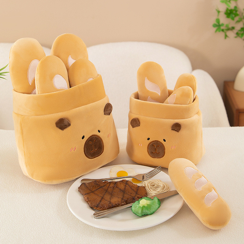 Capybara Bakery Simulation Baguette Cub Plush Toy Kapibara French Fries ...