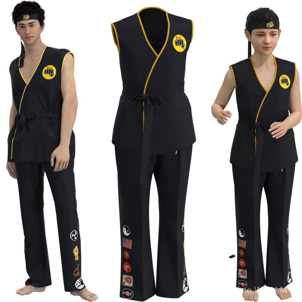 0730-HBMC cosplay The Karate Kid Taekwondo Clothes Suit Cobra Karate ...