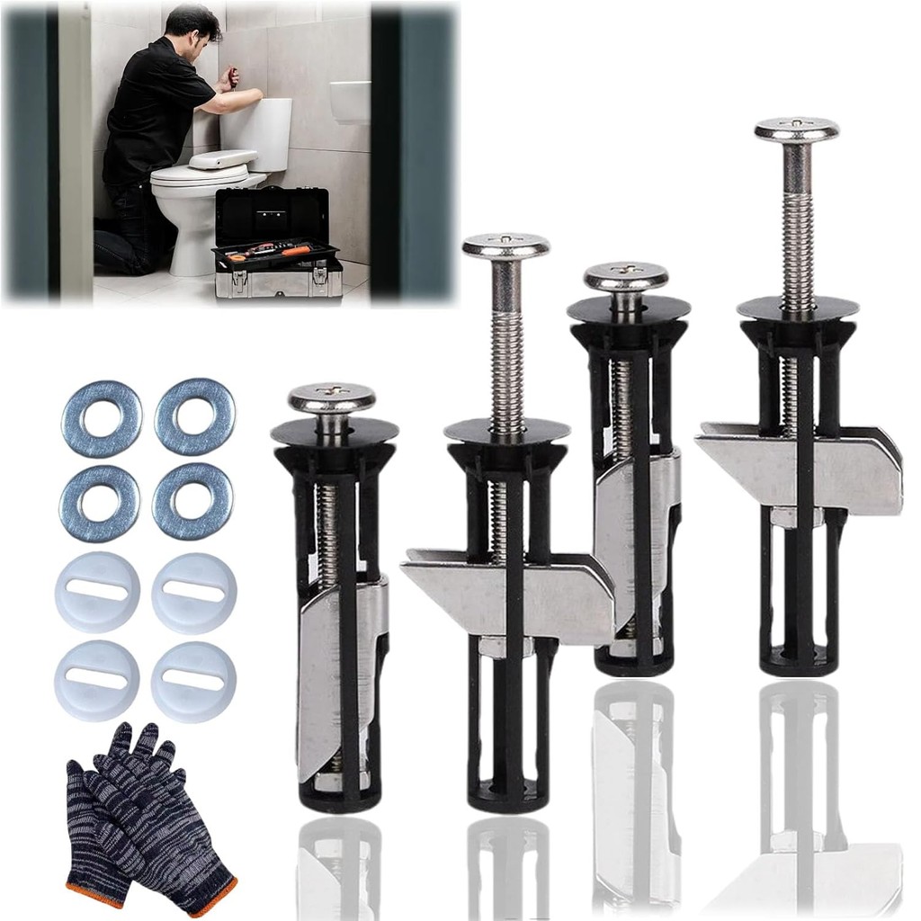 Heavy Duty Toilet Seat Fastener Bolt Kit, Toilet Seat Screws Replacement Kit, Universal Toilet ...