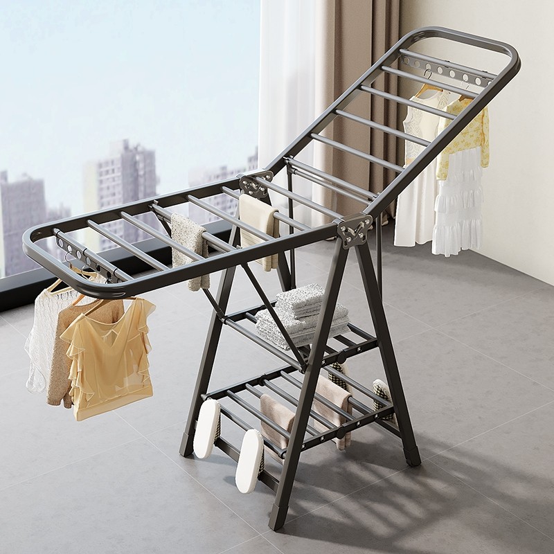 Rak pengeringan lipat Rak pengeringan balkoni bilik tidur rumah tangga ...