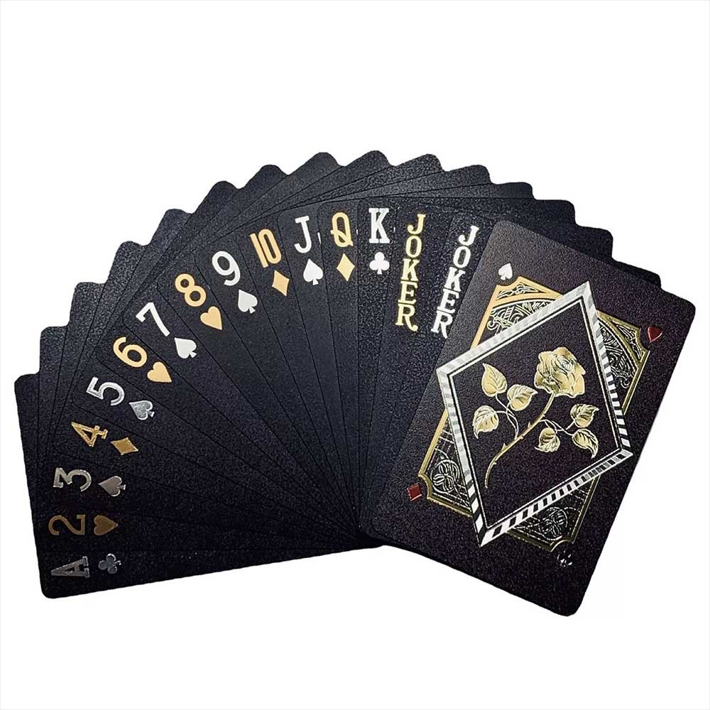 Poker Waterproof Plastic PVC Playing Cards Rose Gold Silver Black Magic ...