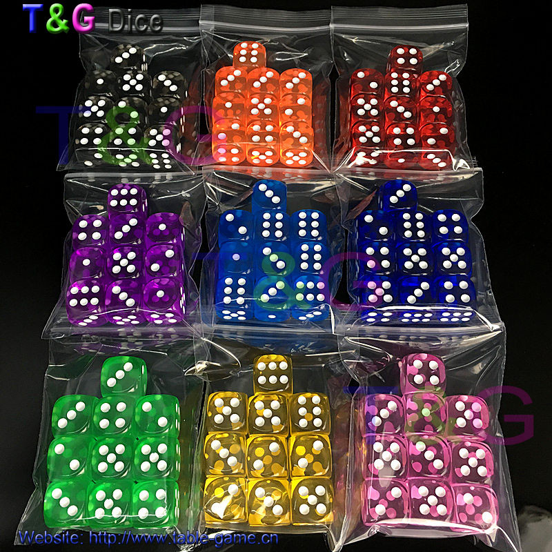 Dadu Warna Gula-gula Lutsinar 16MM Mata Bar Shaker Dadu Alat Padanan ...