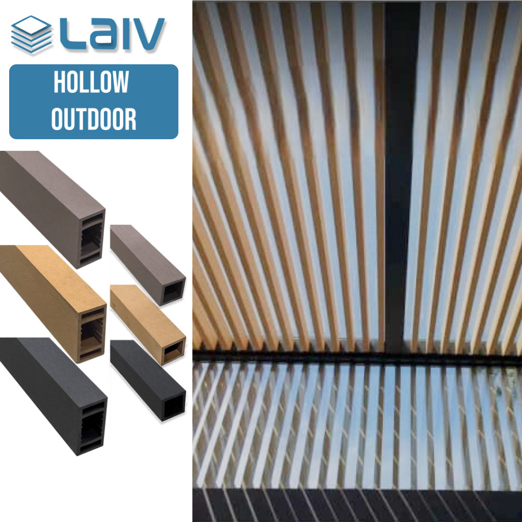 Laiv Outdoor Hollow Partition WPC Lattice Ceiling Partition Canopy ...