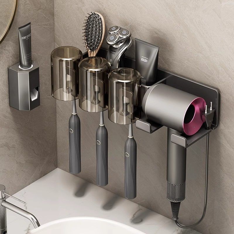 MY Seller Toothbrush Rack Perforation-Free Toilet Hair Dryer Bracket ...