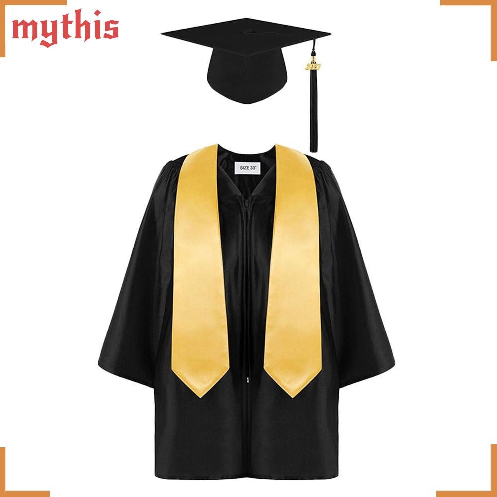 [MYTHIS] 3Pcs/Set Children Graduation Gown Set, Zipper Closure ...