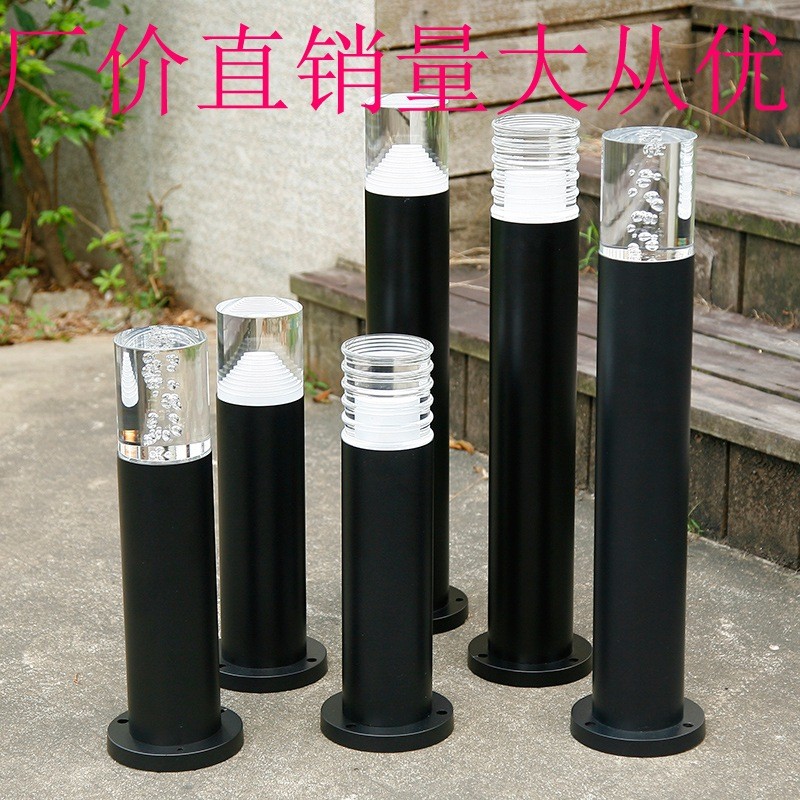 Lampu Rumput LED 7W Gelembung Kristal Akrilik Landskap Taman Silinder ...