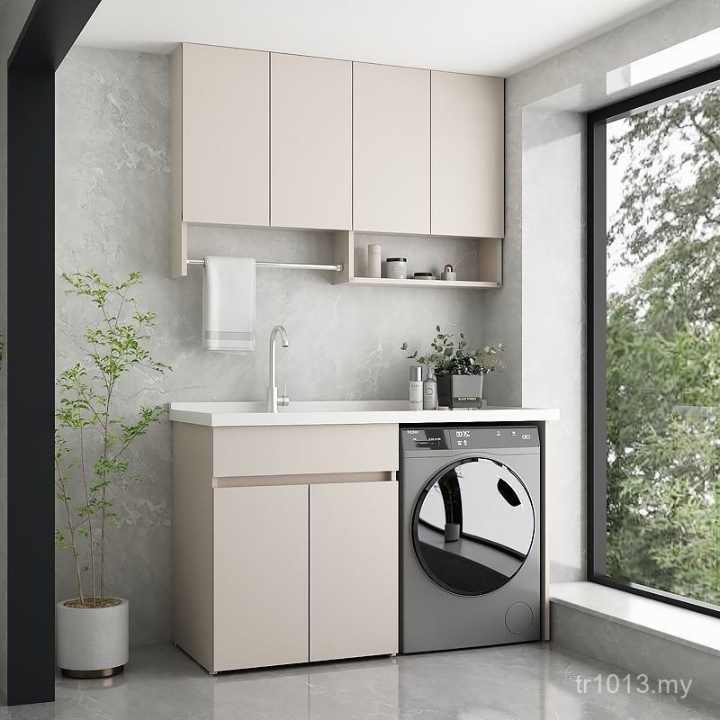 Bathroom Cabinet Balcony Basin Integrated Washing Machine Washboard ...