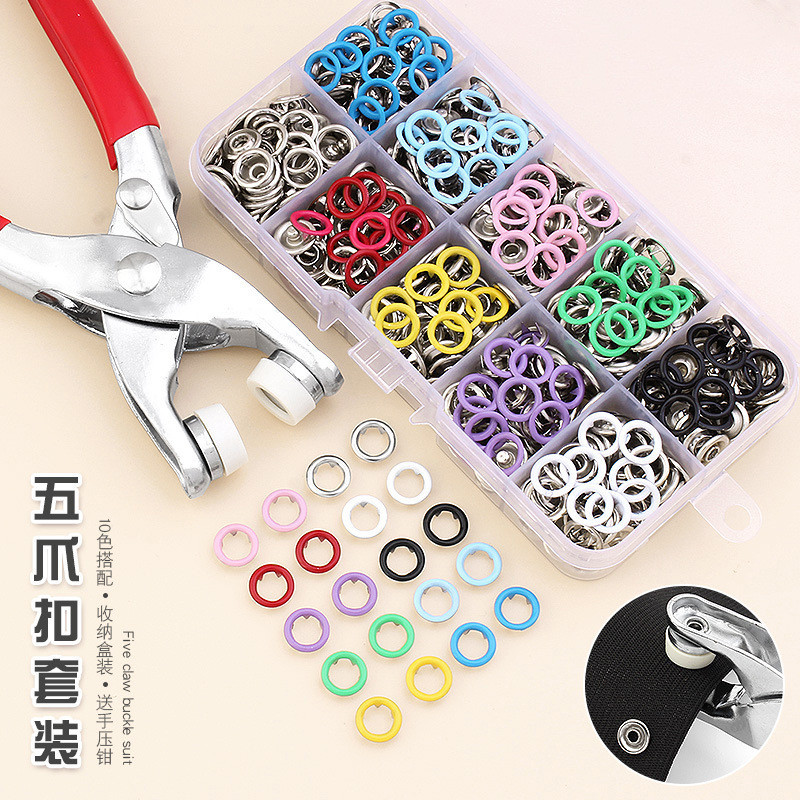 Five-claw Buckle Installation Set Buckle Seam-Free Buckle Hand Press ...