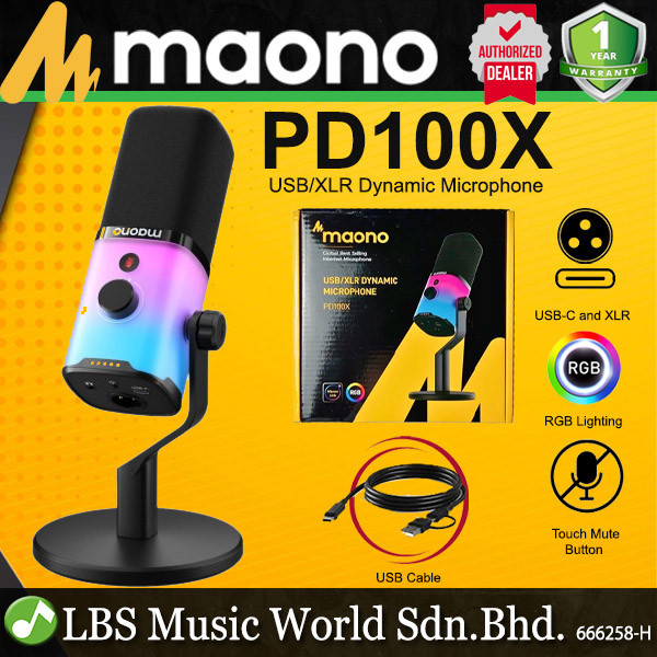 Maono PD100X USB and XLR Dual Mode Dynamic Microphone For Game Streamers | Shopee Malaysia