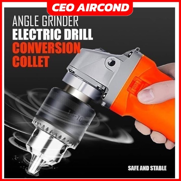 CEOapt Drill Chuck 3/8-24UNF( 1.5-10mm ) With Chuck Key Angle Grinder ...