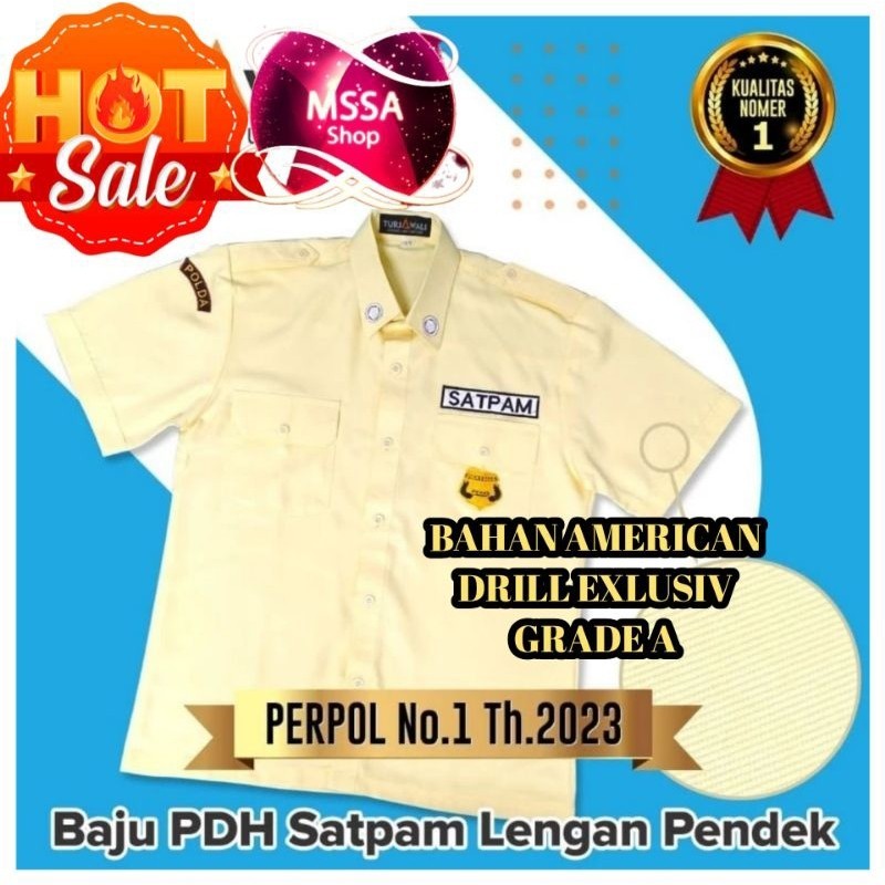 1 Set of short cream security guard tops and bottoms PDH PDL security ...