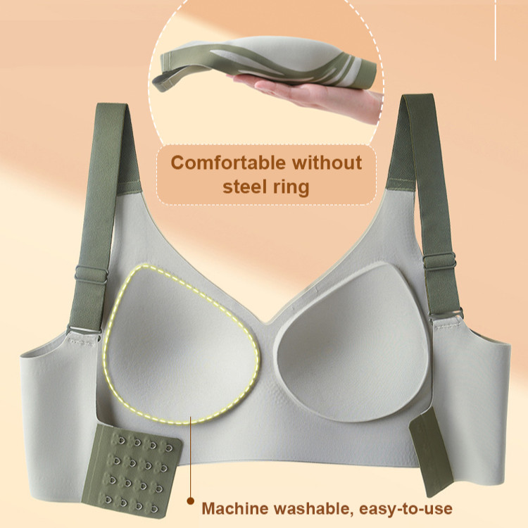 【Strong Support/Push Up】Lifting Anti-Sagging Wireless Push-up Bra ...