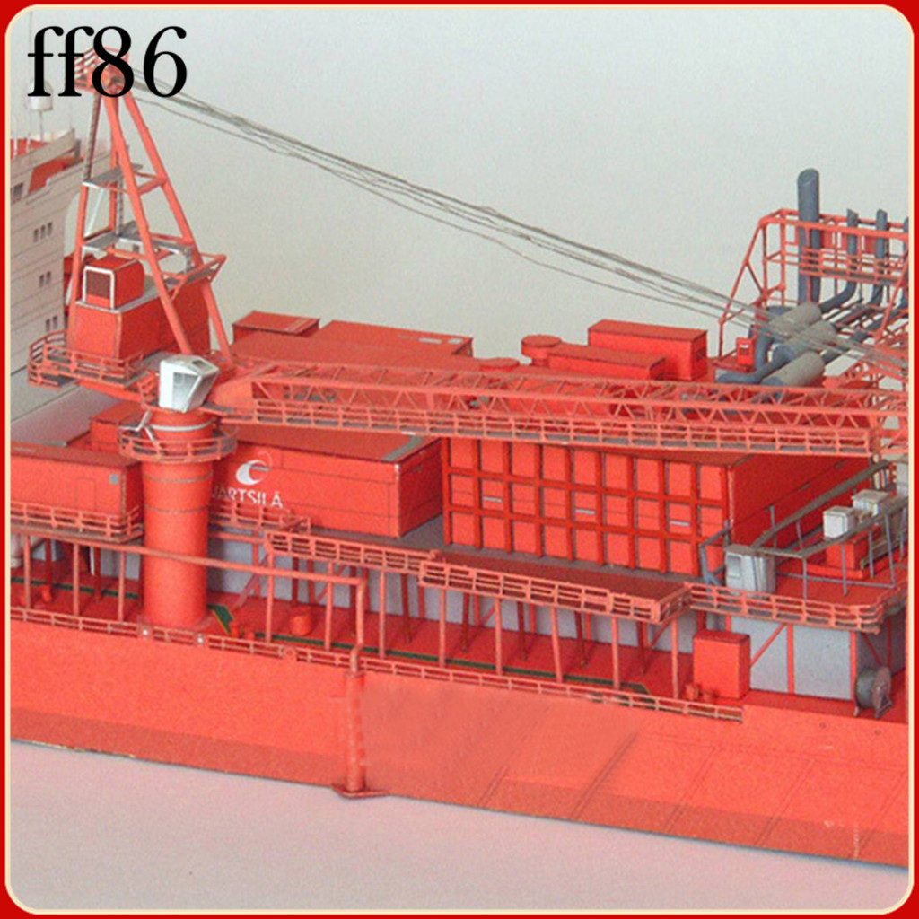 1/2 Norwegian FPSO Production Tanker DIY 3D Paper Model Ship Kit Game ...