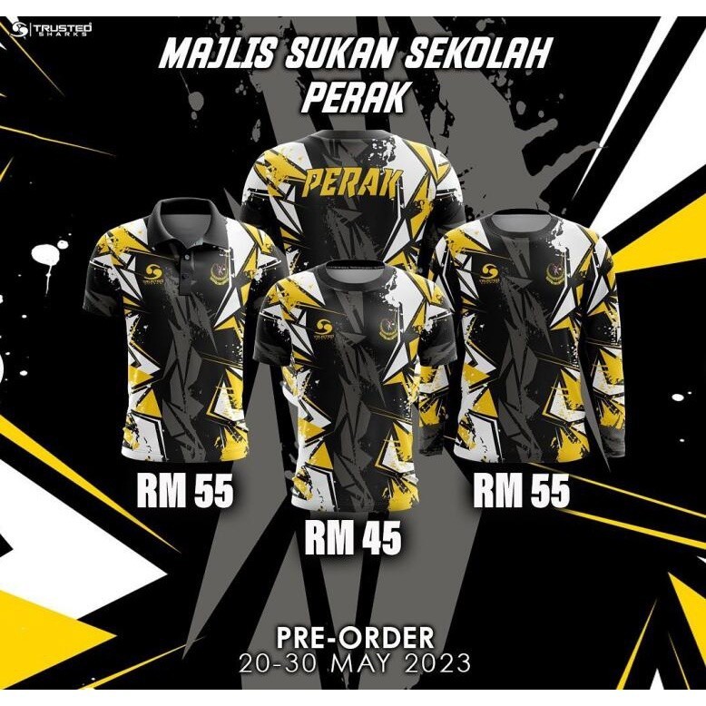 Negeri Perak MSSM ATHLETIC JERSEY BY TRUSTED SHARKS | Shopee Malaysia