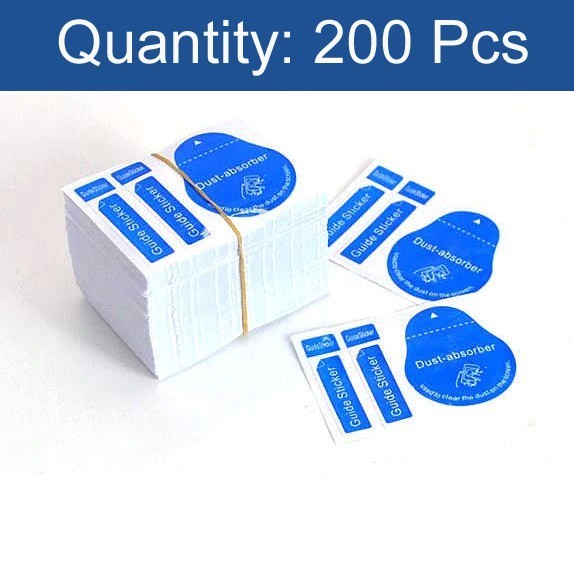 200 Pcs/pk Screen Dust Absorber LCD Guide Protector Dedust Sticker For ...