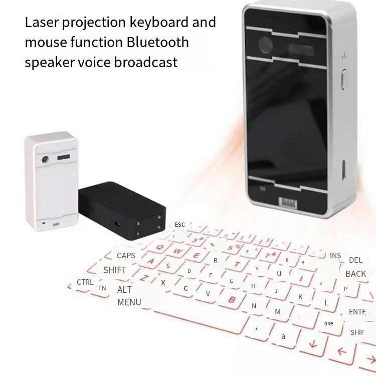 Laser Projection Virtual Keyboard F1 Bluetooth Audio Voice Broadcast ...