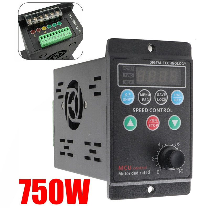 Single To 3 Phase 750W 1HP 220V Variable Frequency Drive Inverter VFD VSD 1-99HZ | Shopee Malaysia